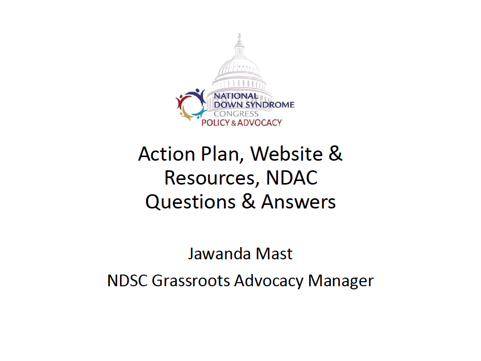 Advocacy Trainings National Down Syndrome Congress